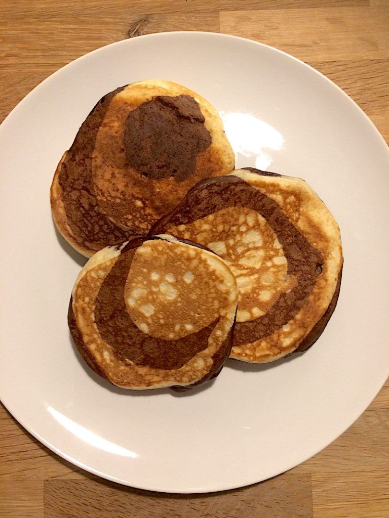 Ricetta Pancake zebrati al cacao - Pattini